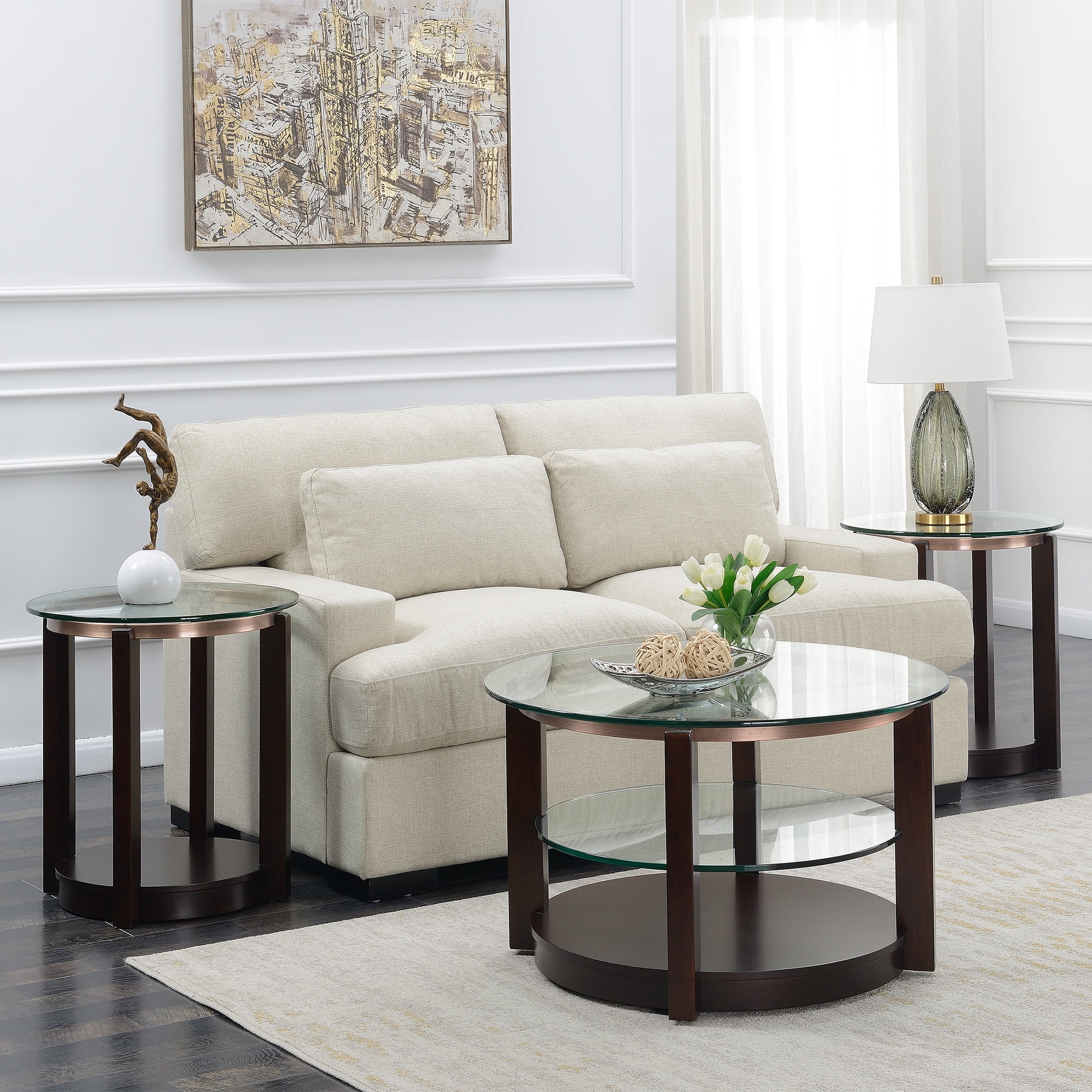 Picket House Furnishings Benton 3PC Occasional Table Set-Coffee Table ...