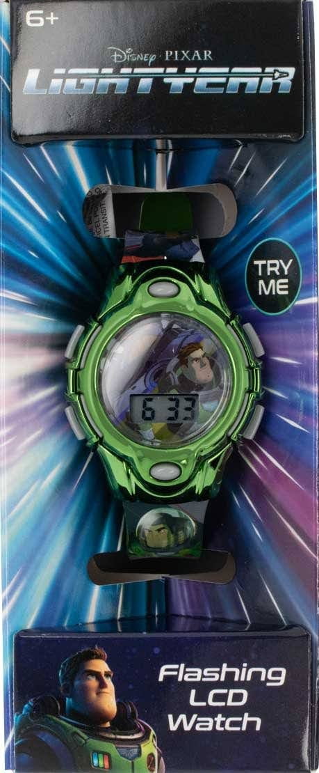 Disney Pixar Light Year Male Children's LCD Watch in Olive - LTY4030WM ...