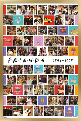 Friends - Collage Wall Poster, 22.375" x 34", Framed - Walmart.com