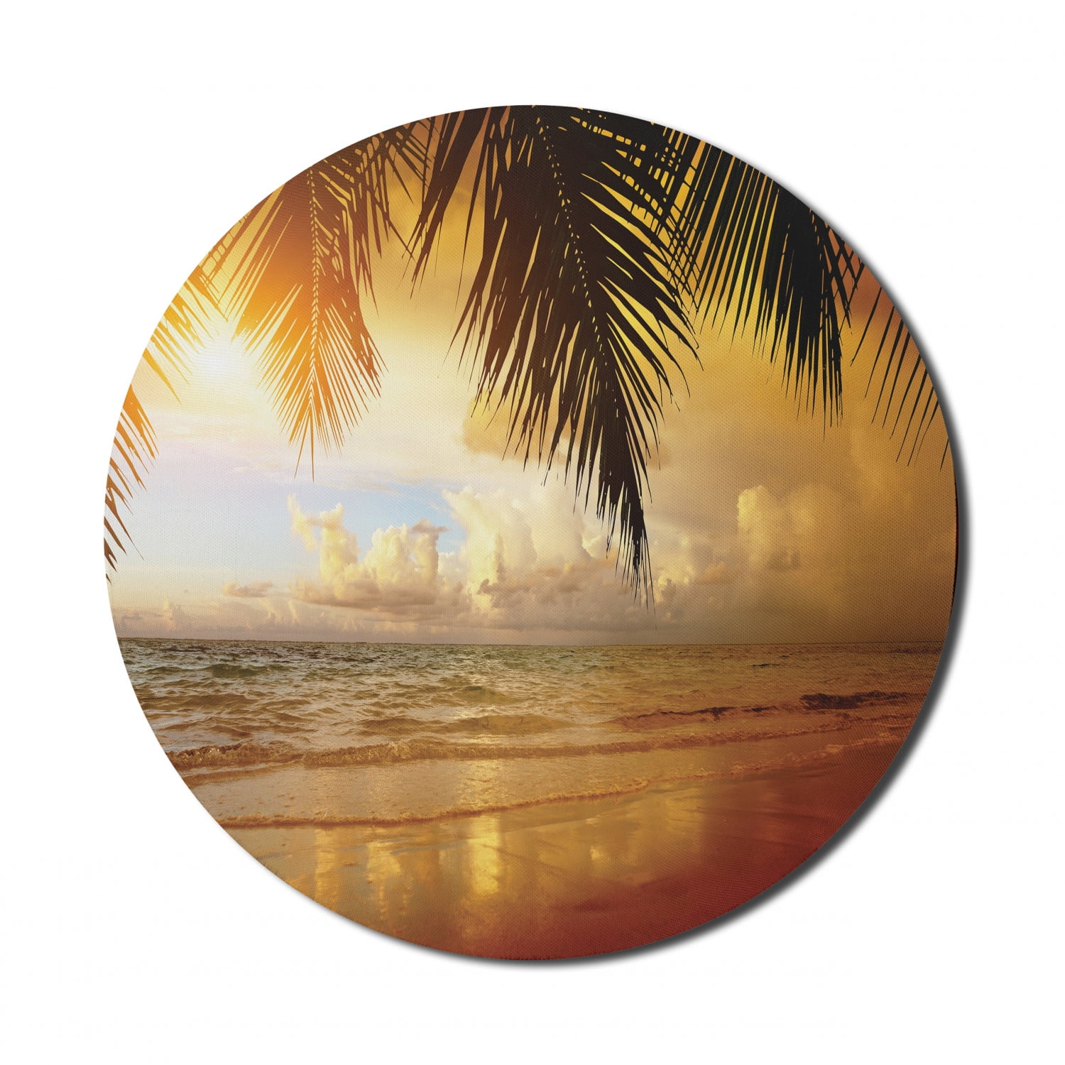 Ocean Mouse Pad for Computers, Sunset on the Beach of Caribbean Sea ...