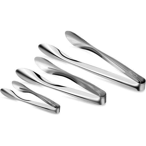 43167 Raindrop 18/10 stainless steel practical tongs, 3-piece set ...