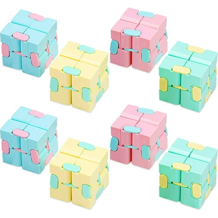 Xizioo 8 Pieces Infinite Magic Cube, Cube Infinity Fidget Toy, Stress ...