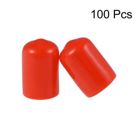 Screw Thread Protectors, 7/16-inch ID Rubber Round End Cap Cover Red ...