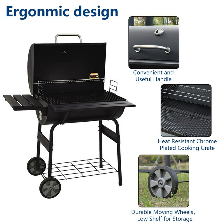 Nexgrill Barrel Charcoal Grill In Black 810-0063 The Home