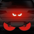 1 Pair Motorcycle Car Devil Eye Reflector Stickers Decoration Scooter ...