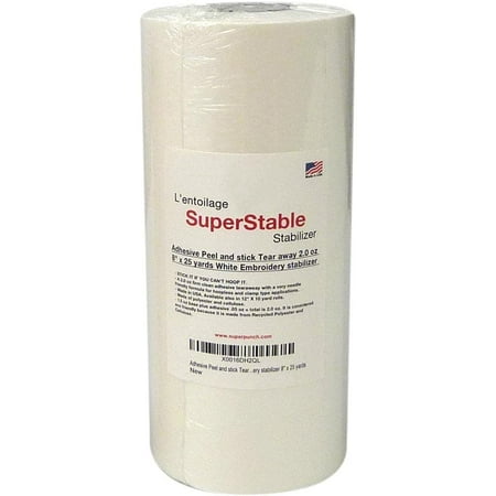 Adhesive Peel and Stick Tear Away Stabilizer 2.0 oz 8 inch x 25 Yard ...