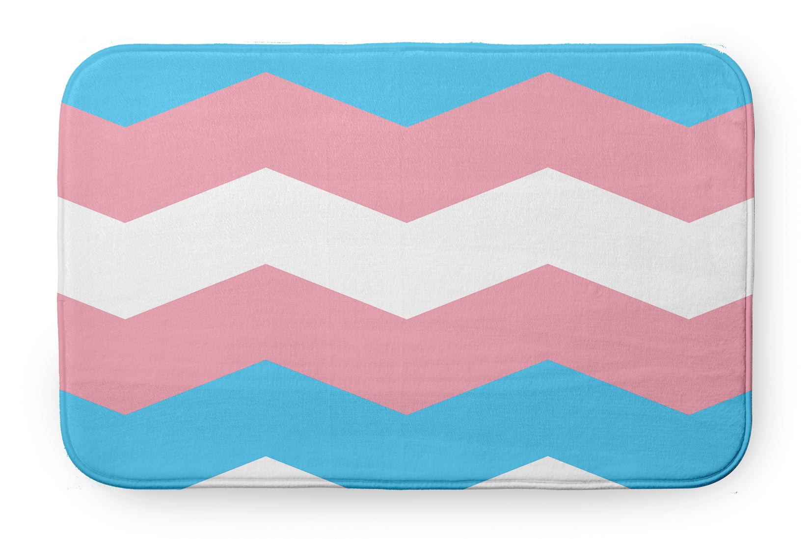 Simply Daisy Transgender Chevron Flag Plush Microfiber Foam BathMat ...