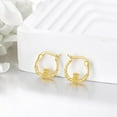 Gold Hoop Earrings 14K Gold Small Animal Hoop Earrings Fine Gold Mini ...
