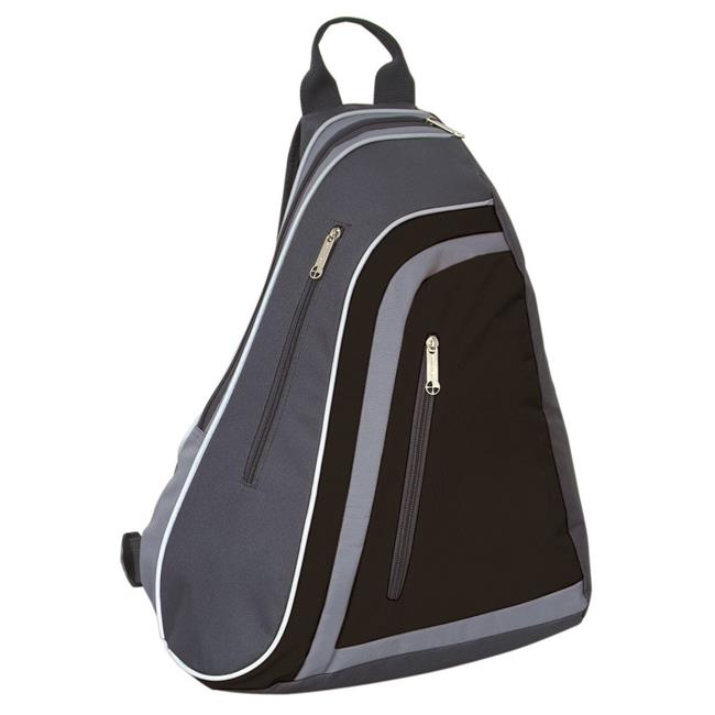 Debco P3825 Sling Back Shoulder Bag - Grey with Black - 12 Pack ...