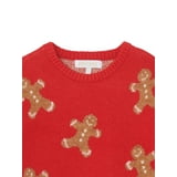 Planet Gold Girls Bow Print Ombre Sweater, Sizes 12M-18 - Walmart.com