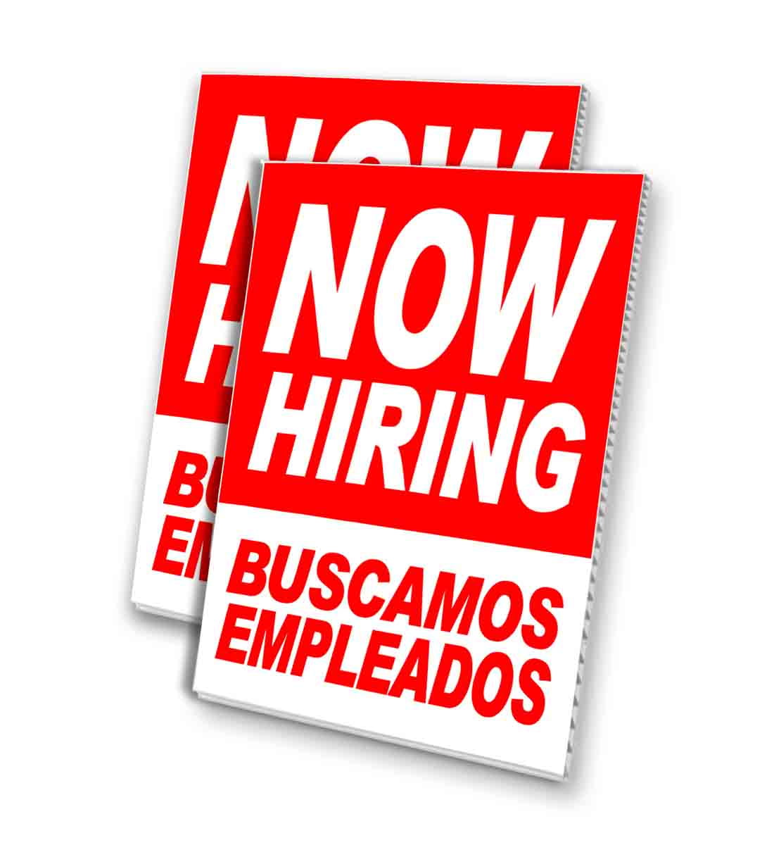 Now Hiring Buscamos Empleados (24" X 36") 4mm Corrugated Plastic Panel ...