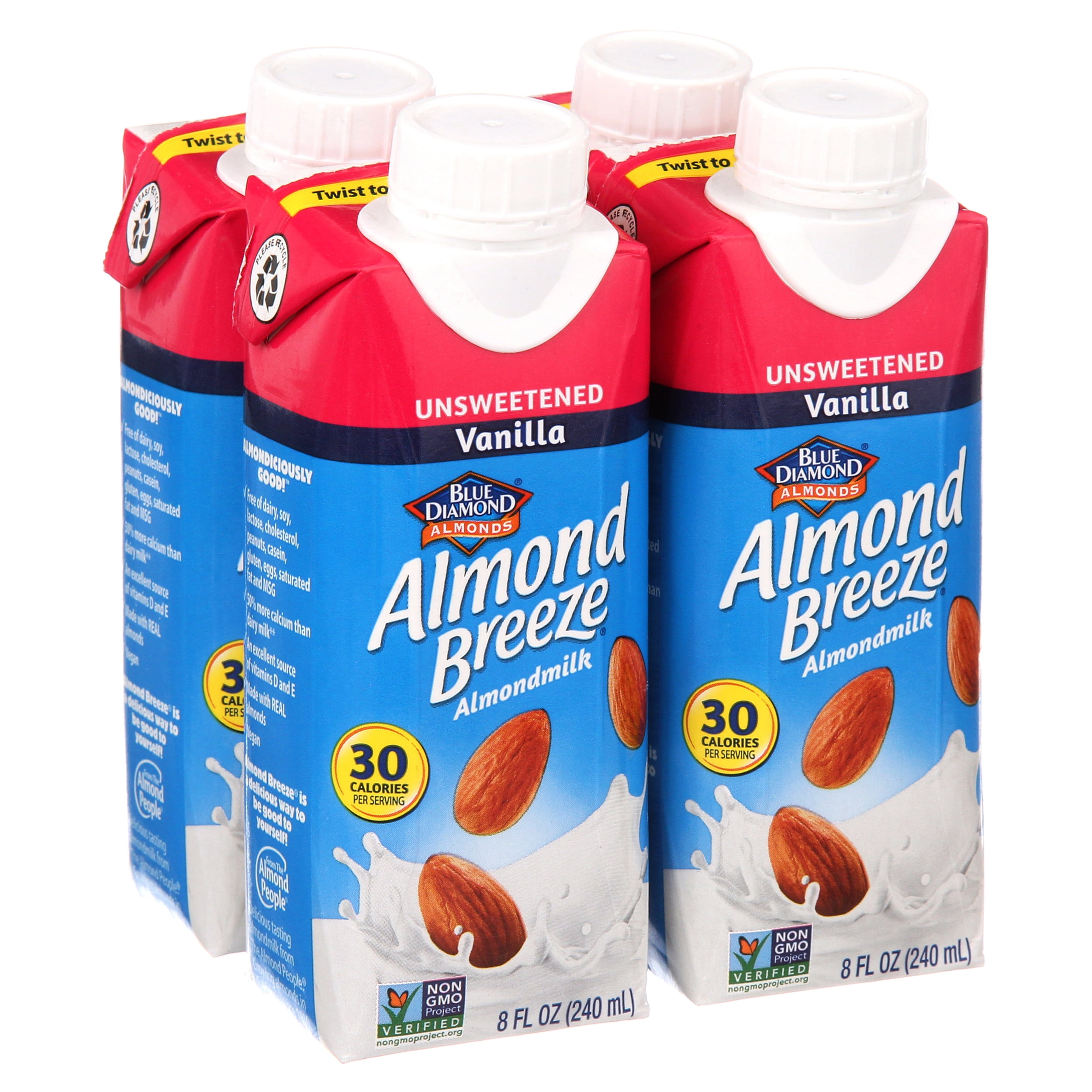 Almond Breeze Almond Milk, Unsweetened Vanilla 8 fl oz, 4 count – Beauty Suppliers – Online Shopping