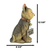 Yorkie Dog Garden Statue 12.5"H Yorkshire Terrier Welcome Figurine ...