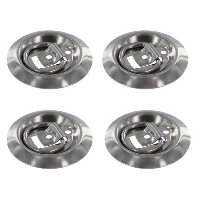 (4 pack) Stainless Steel Flush Mount D-Rings 800 lbs - Walmart.com