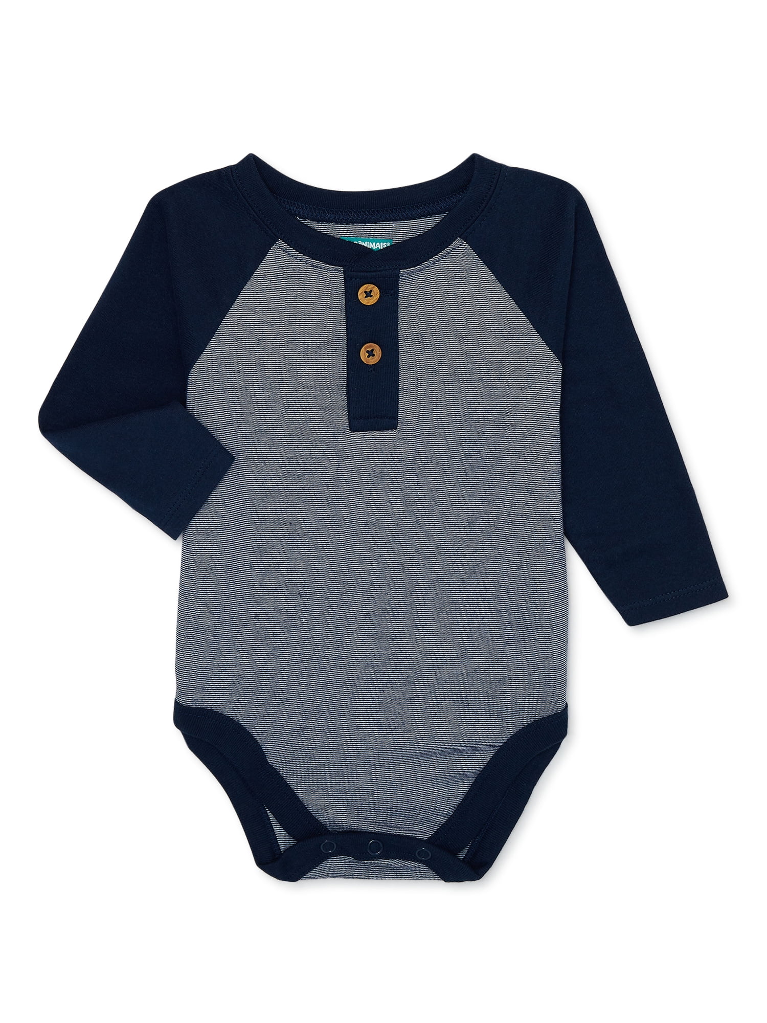 Garanimals Baby Boy Long Sleeve Raglan Bodysuit, Sizes 0-24 Months ...