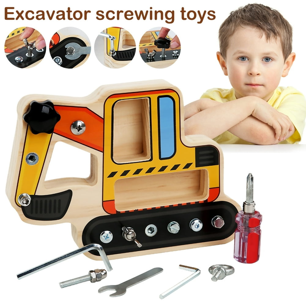 EIMELI Montessori Toy Screwdriver Set Wooden Screwdriver Board Kids ...