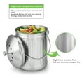 ENLOY Stainless Steel Compost Bin 1.3 Gallon Indoor Kitchen Countertop ...