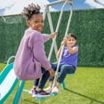 Sportspower Arcadia Kids Outdoor Playground Swing Set with Trapeze, 2 ...