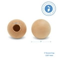 Wood Dowel Caps 1 inch Diameter with 3/8 inch Hole, Pack of 24 ...