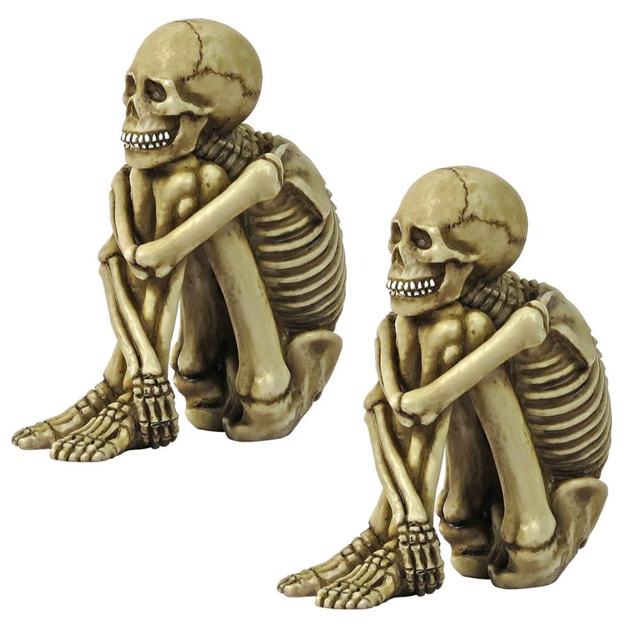 Design Toscano Mr. Bone Jangles Skeleton Sitter Statues: Set of Two ...