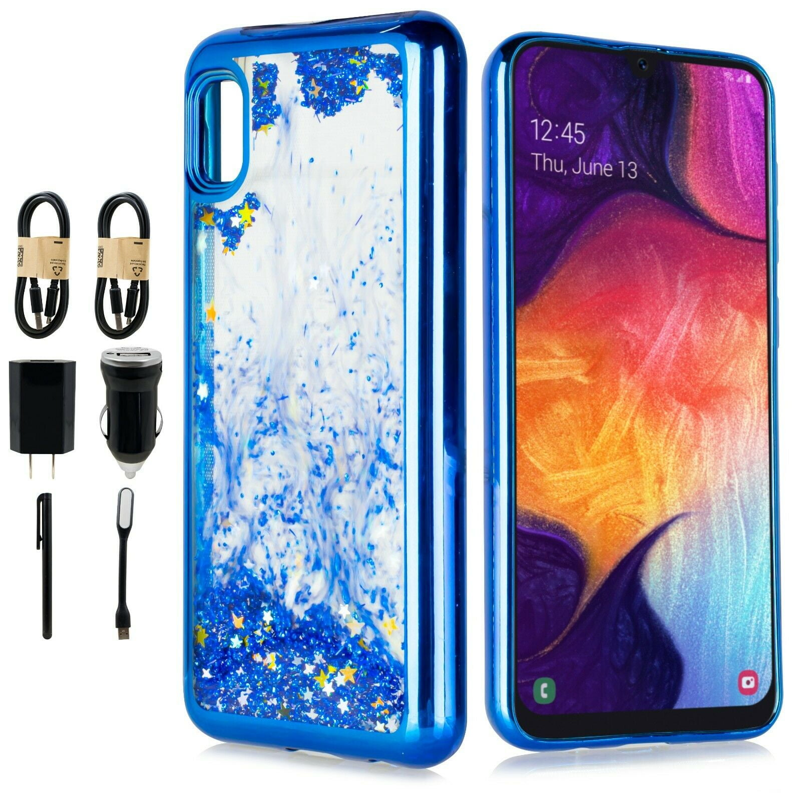 Value Pack + for Samsung Galaxy A10E Case Hybrid Phone Case Glitter ...