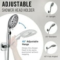 All Metal Handheld Shower Head Holder, Adjustable Wall Mount Shower ...