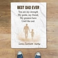 Best Dad Ever Personalized Fleece Blanket, Custom Name Sentimental Dad ...