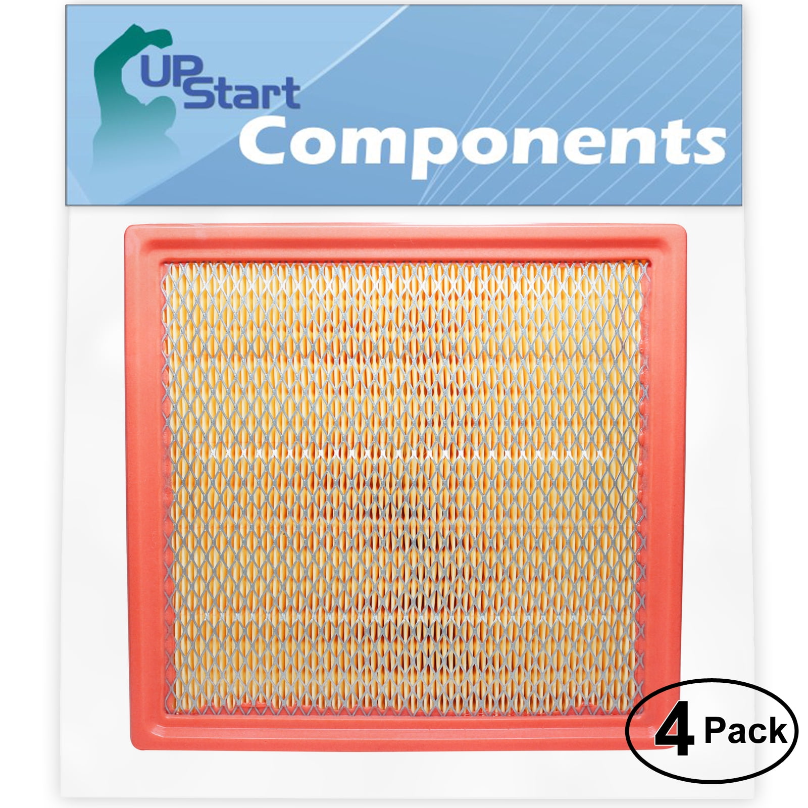 4-Pack Replacement for Engine Air Filter for 2015 Ford F-150 V8 5.0 Car ...