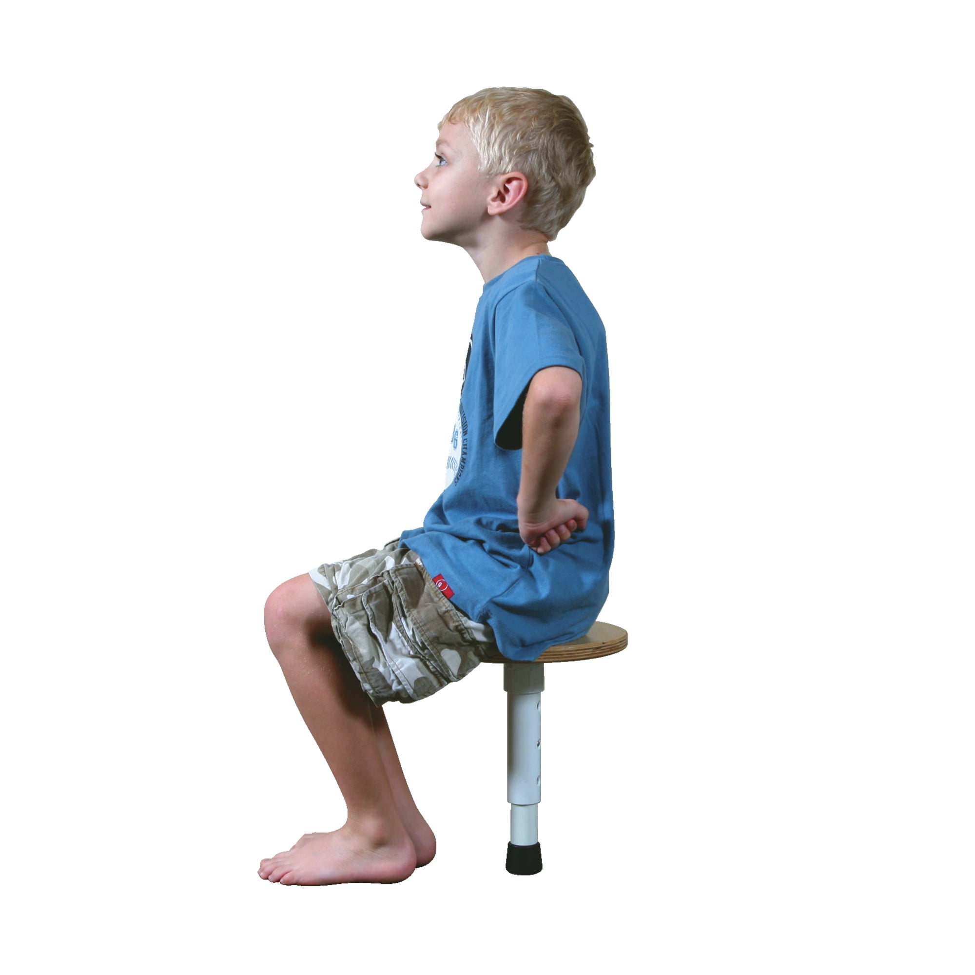 Abilitations Single Leg Round T-Stool, 10 to 14 Inch Adjustable Height ...