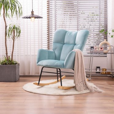 Namesake Miranda Wingback Rocker in Performance Beach Eco-Weave with ...