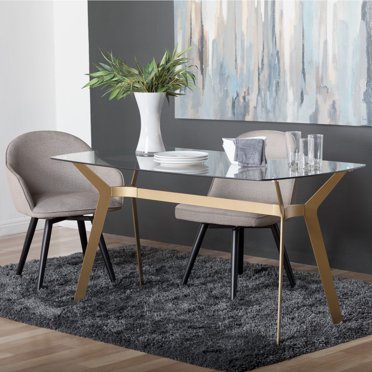 Modern Extendable Clear Glass Dining Table - Walmart.com