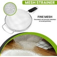 9" Large Extra Fine Mesh Strainer with Thermo Plastic Rubber Handle ...
