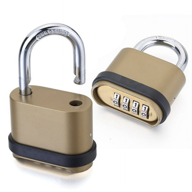 4 Digit Combination Lock, Outdoor Combination Padlock with Hardened ...