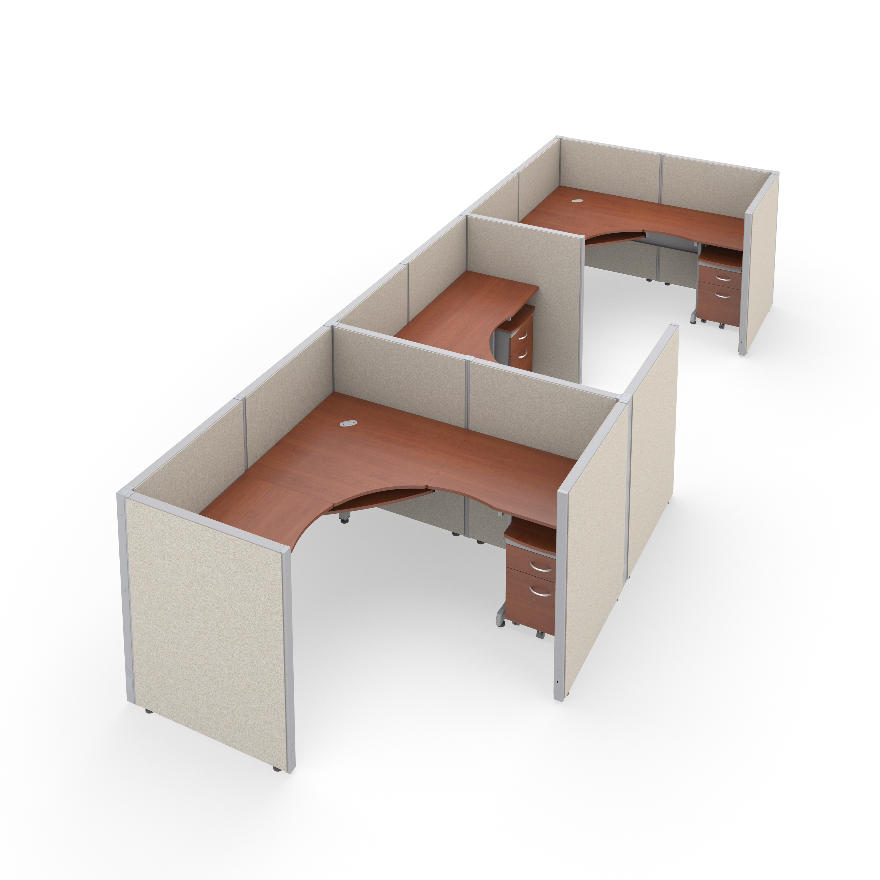 OFM Workstation Panel System 1x3 Configuration - Walmart.com