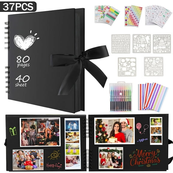 4x6 Photo Album Leather Cover 160 Photos Capacity, Includes 30 Writable ...