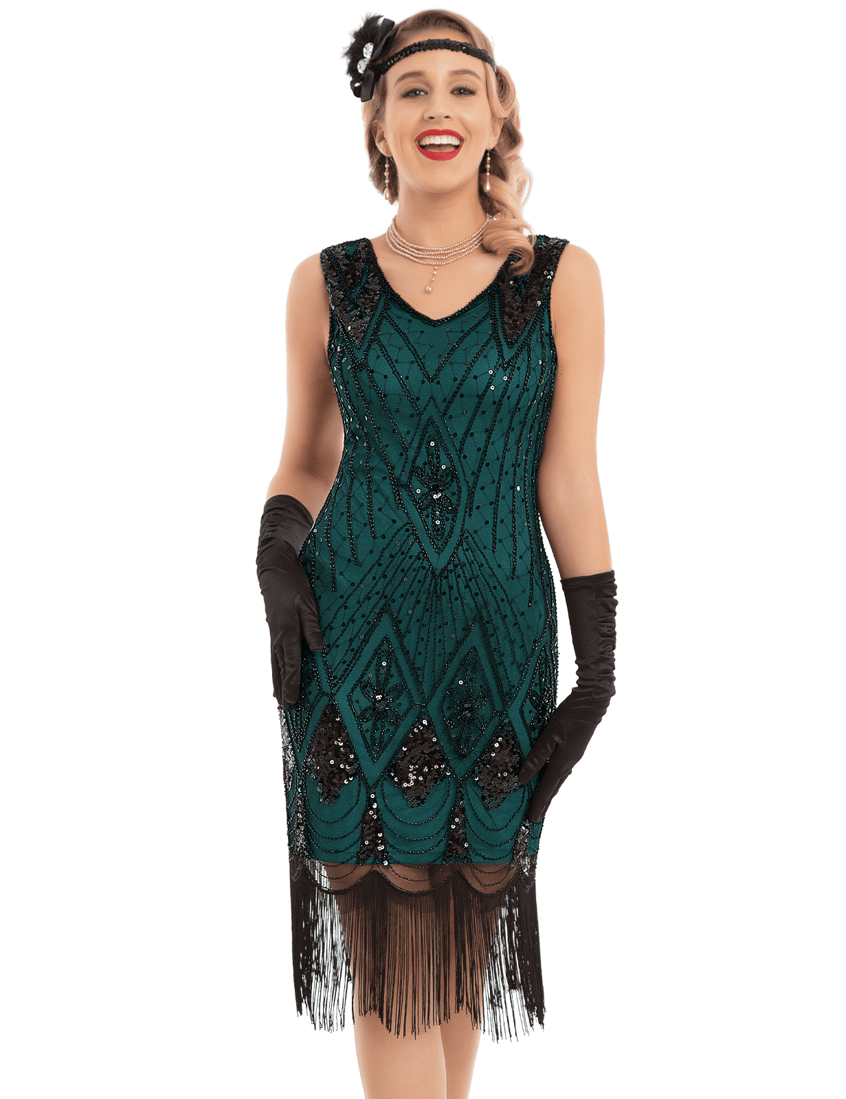 PrettyGuide Women 1920s Gatsby Cocktail Sequin Art Deco Flapper Dress ...