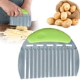 Hecteas Stainless Steel Crinkle Cutter Wavy Knife – French Fry Slicer ...