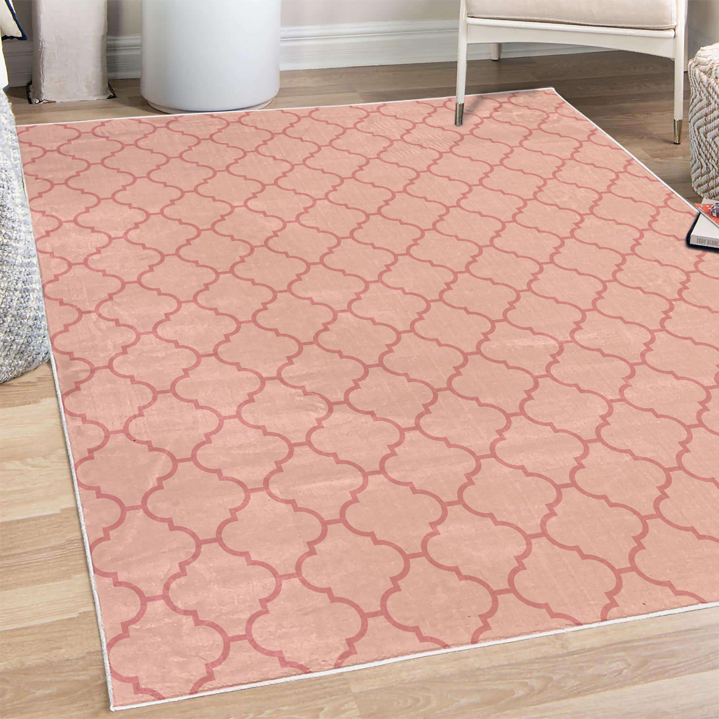 Geometric Decorative Rug, Simple Monochrome Patterns Linked Forms on ...