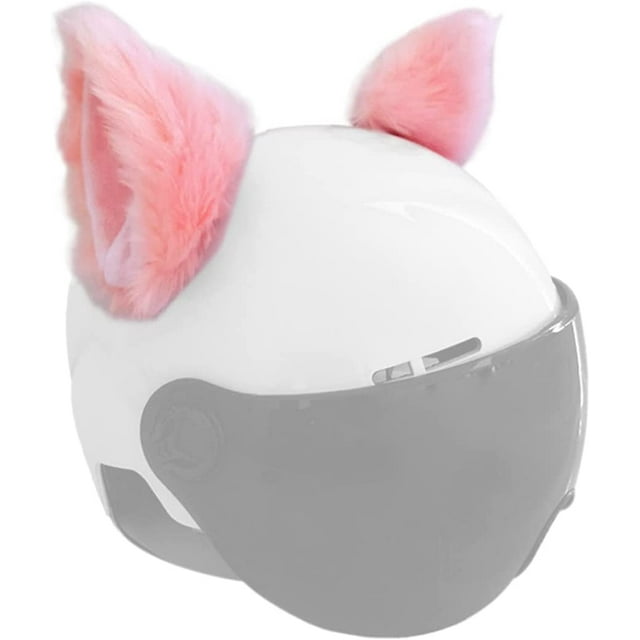 Cat Ears for Helmet Plush Ears Adhesive Velcro Helmet Accessory for ...