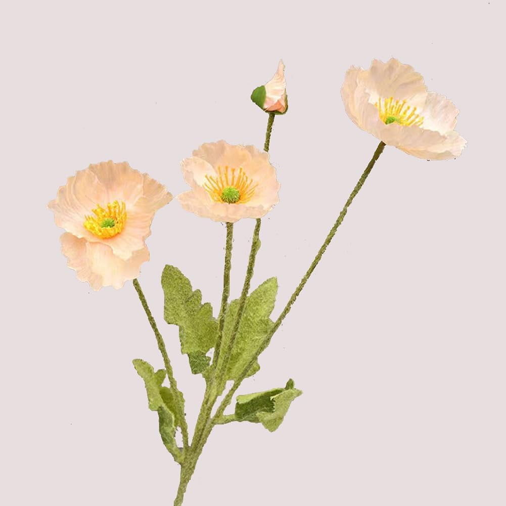 Click here for Generic Champagne Artificial Poppy Flowers  10 Bun... prices