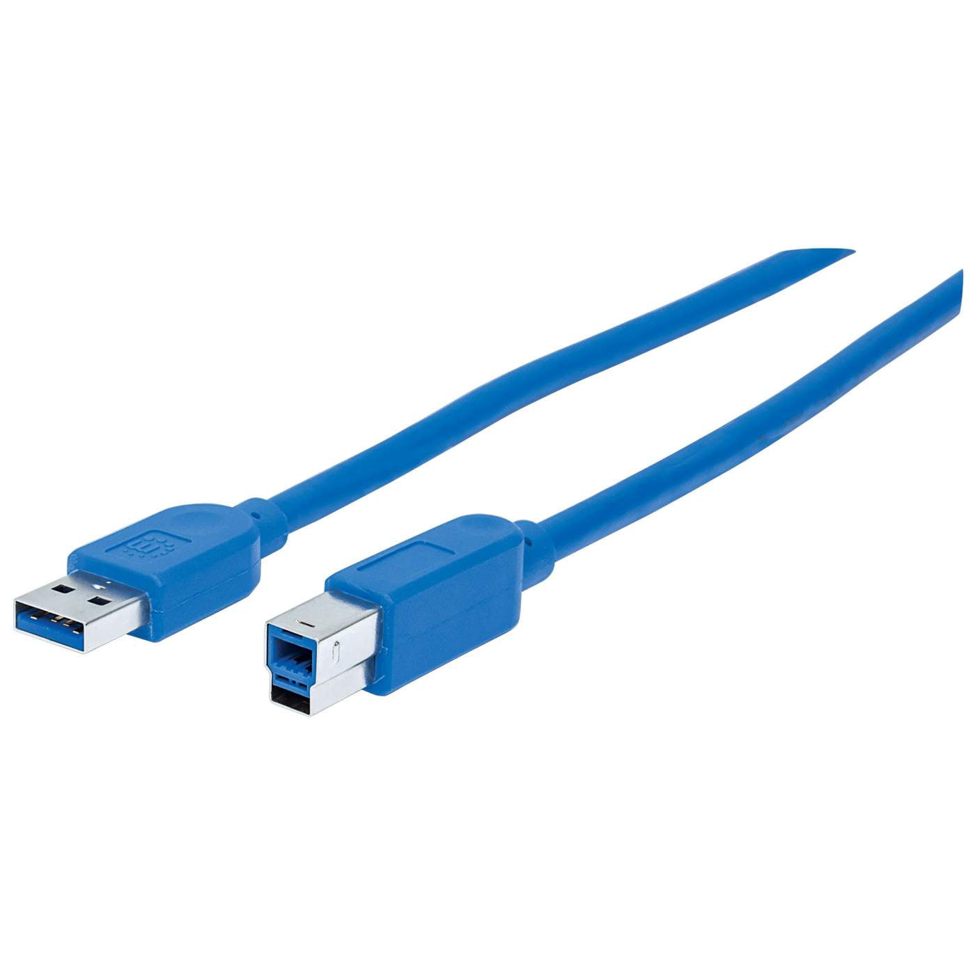 Manhattan SuperSpeed USB-A Male to USB-B Male Data + Charging Cable, 1. ...