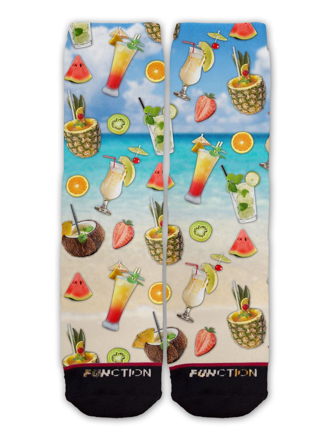 Function - Summer Cocktail Pattern Fashion Sock - Walmart.com