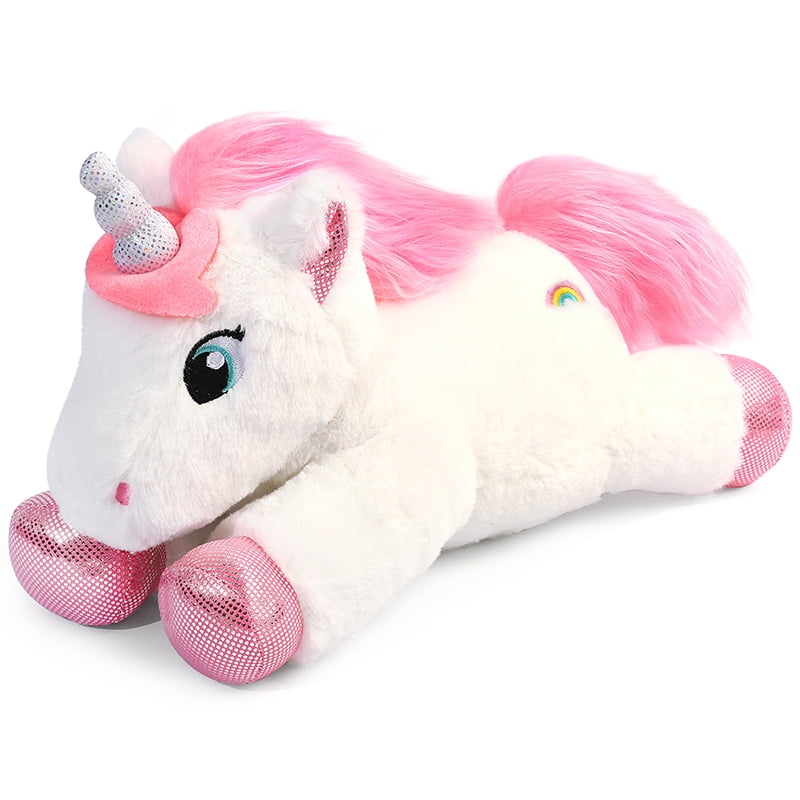 LotFancy Unicorn Stuffed Animal 12", Unicorn Plush Toys for Kids Girls Boys, White - Walmart.com