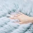 Deluxe Ultra Soft Faux Sheepskin Fur Series Fluffy Decorative Indoor ...