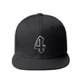 Daxton Classic Snapback Old English A to Z Numbers Initials Flat Bill ...