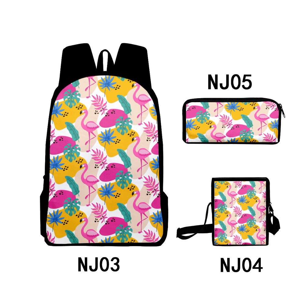 Flamingo Tote Bag Serviceable Breathable Art Print Backpack for Girls ...