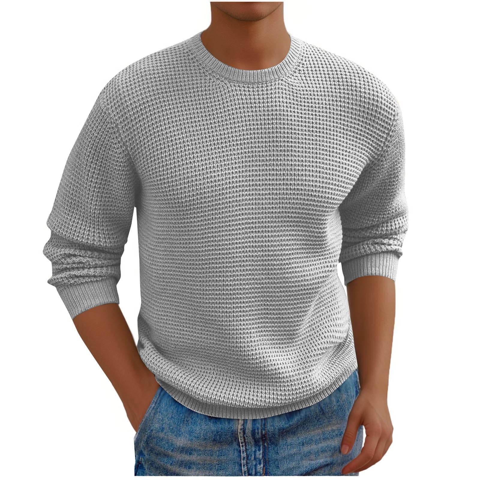 Click here for Rkstn Sweaters For Men Men Casual Solid Color Long... prices