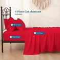 4 Piece Cot Sheet Set Read Solid Size (30 "x 80 "), 100% Egyptian ...