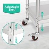 Tookss Stainless Steel Work Table,Metal Table Cart HeavyDuty Worktable ...
