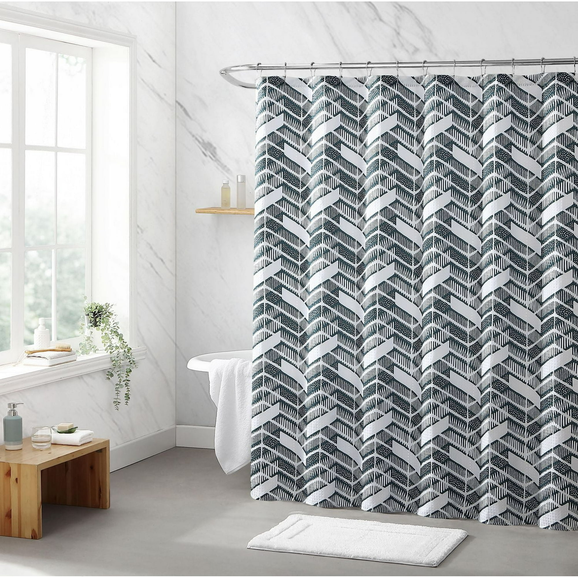 Click here for Swift Home 1pc Chevron Fabric Shower Curtain 70 X... prices
